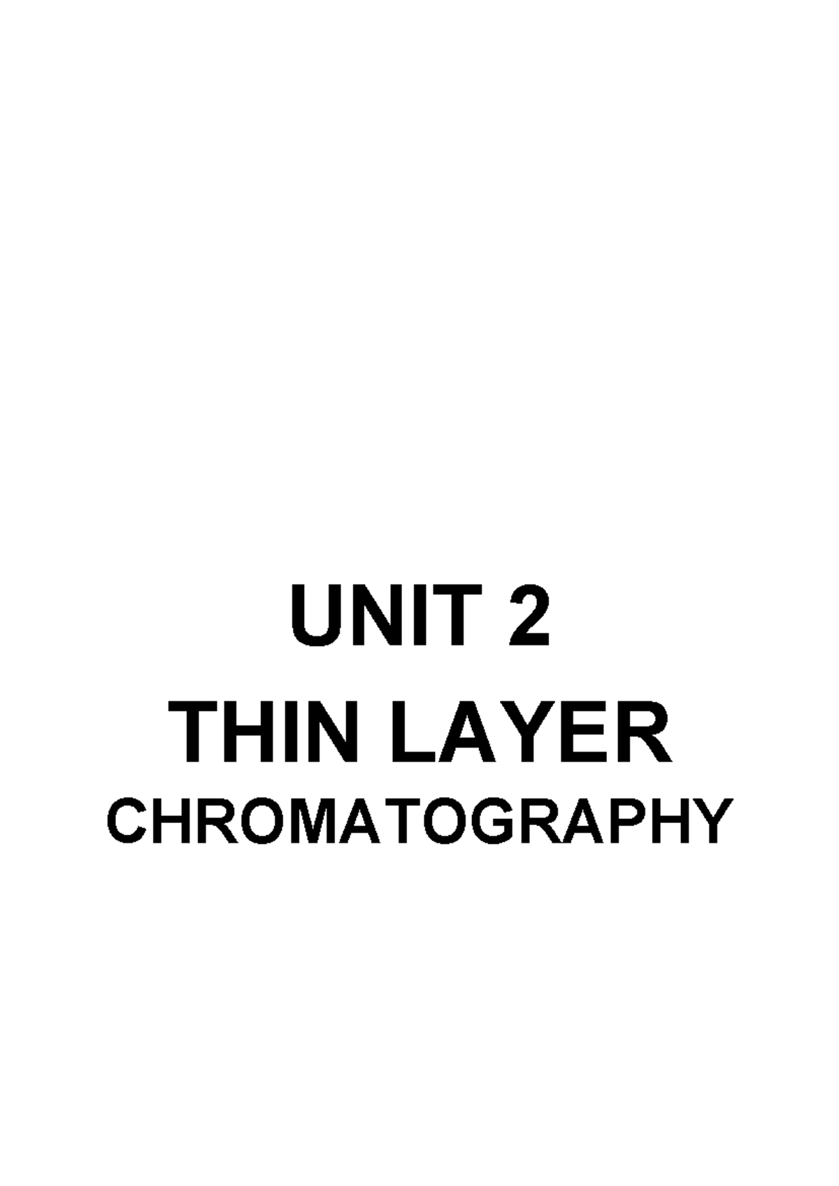 Unit 2 TLC: Separating Leaf Pigments via Thin Layer Chromatography ...