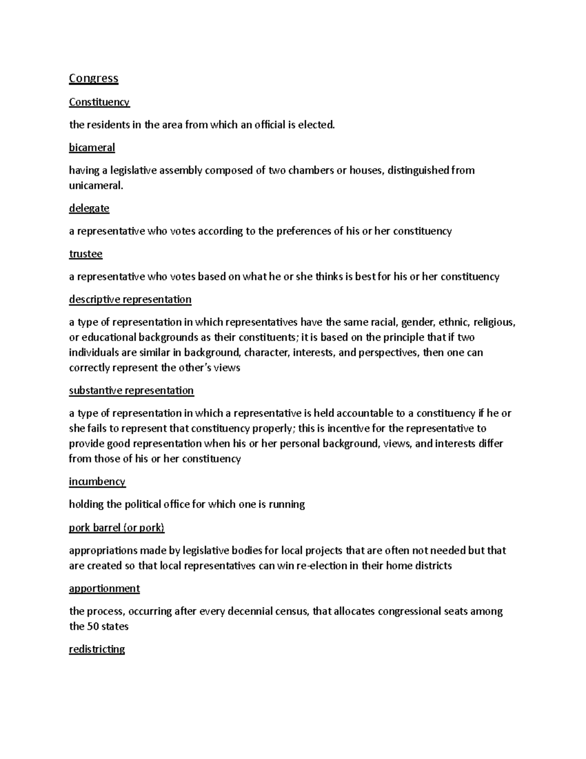 Political Terms: Key Concepts in U.S. Governance and Representation ...