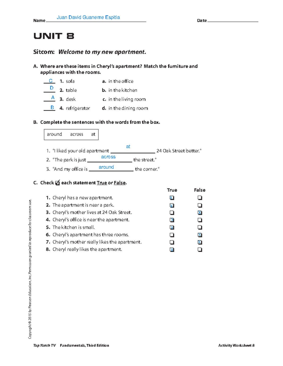 UNIT 08 Video Worksheets - Top Notch 1 - Studocu