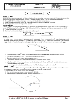 Phisique Chimie - Premières C, D Eric Simo, Editeur CHIMIE Probatoire ...