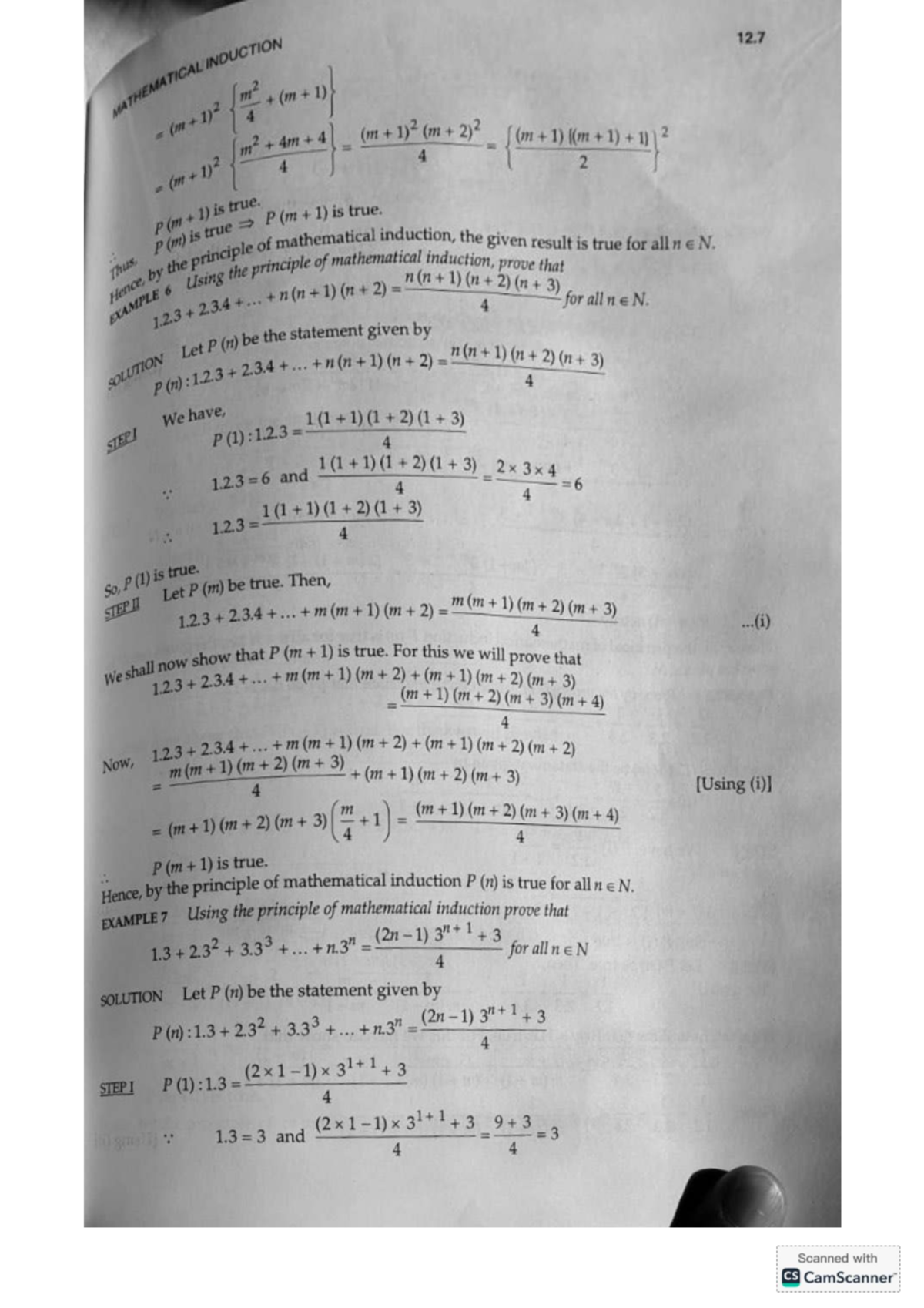 12.7 MATHEMATICAL INDUCTION: Proving Statements with Examples - Studocu