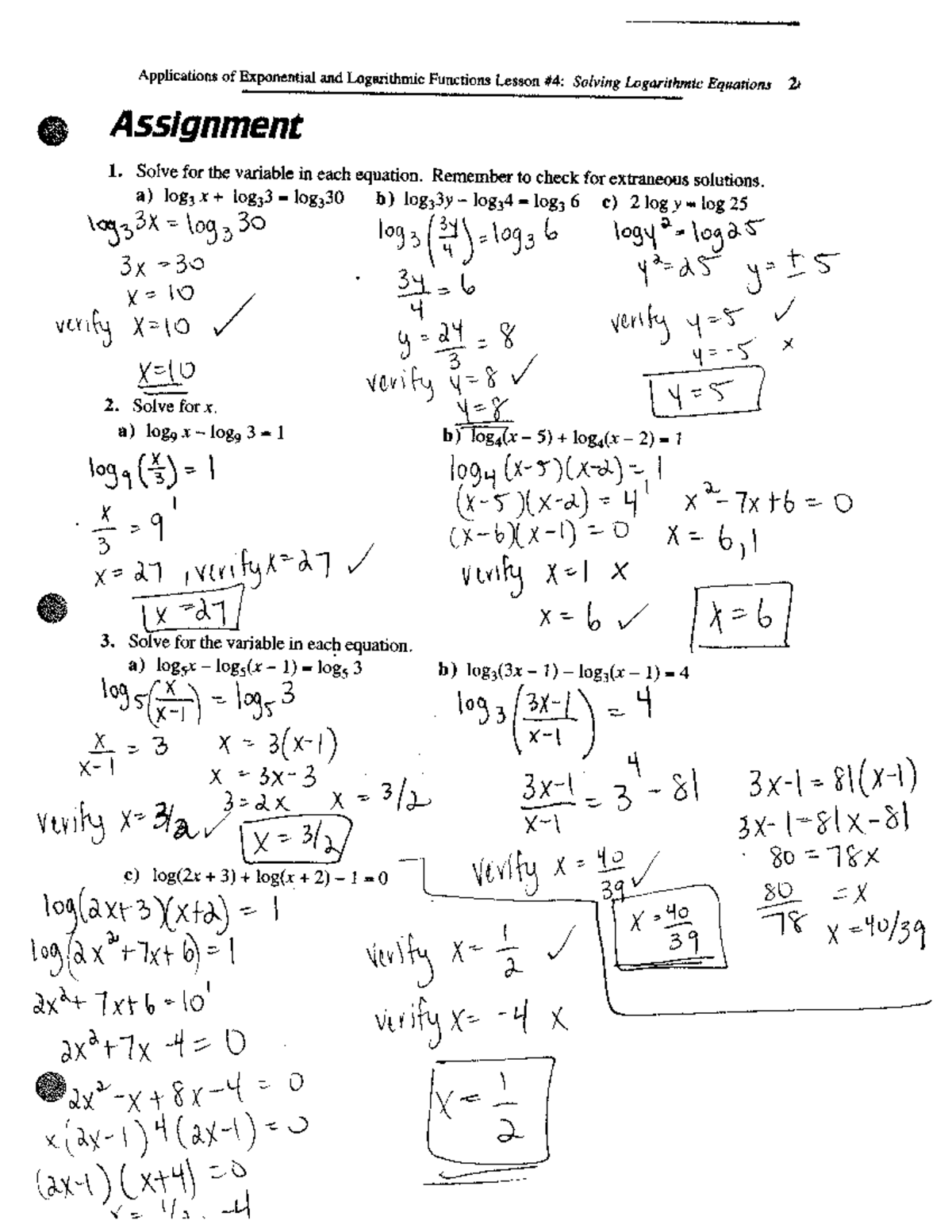Applications of Exponential and Logarithmic Functions (MATH 101) Lesson ...