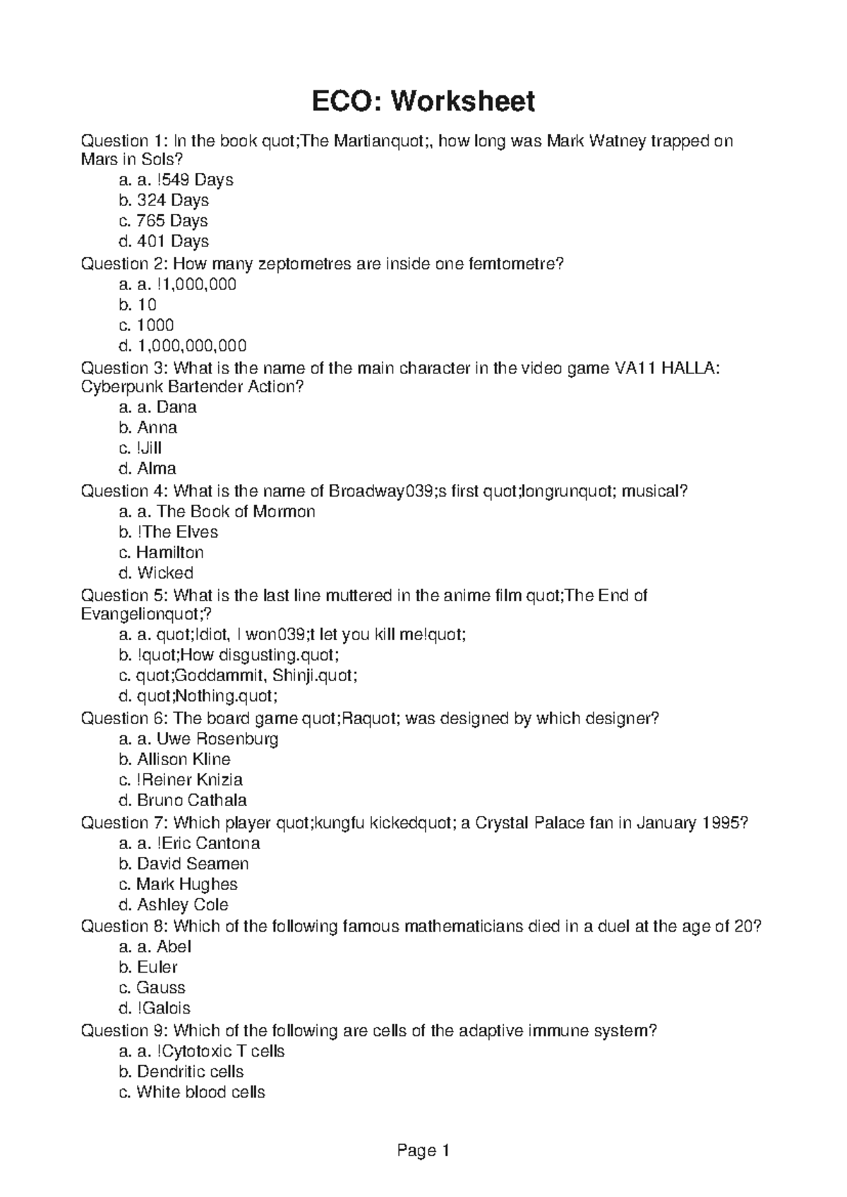 ECO242 Document 5 - ENGLISH ESSAY - ECO: Worksheet Question 1: In the ...