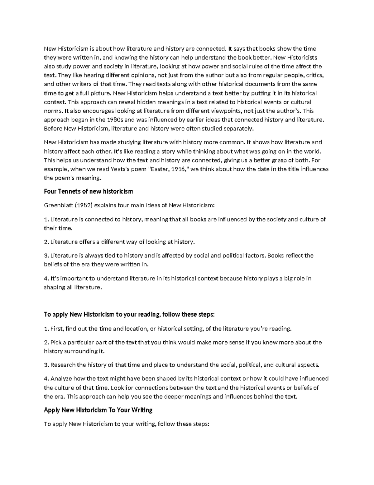 New Historicism - Literary Theory & Practice Notes for BS English 7th ...