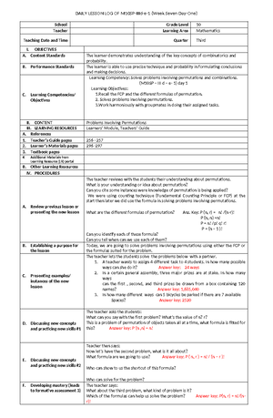 Grade 10 Different CUTS OF MEAT Frimary CUTS - DETAILED LESSON PLAN TLE ...