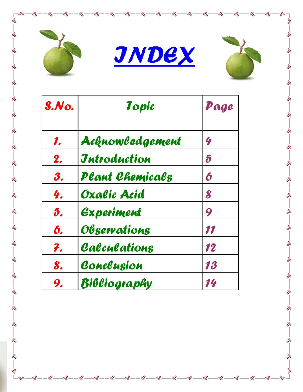 Chemistry Project: Oxalic Acid in Guava Fruit (Sneha) - Studocu