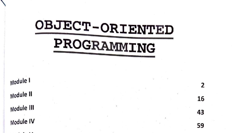 Object Oriented Programming (OOP) - Model Questions & Answers (PROGRAMMING) - Studocu