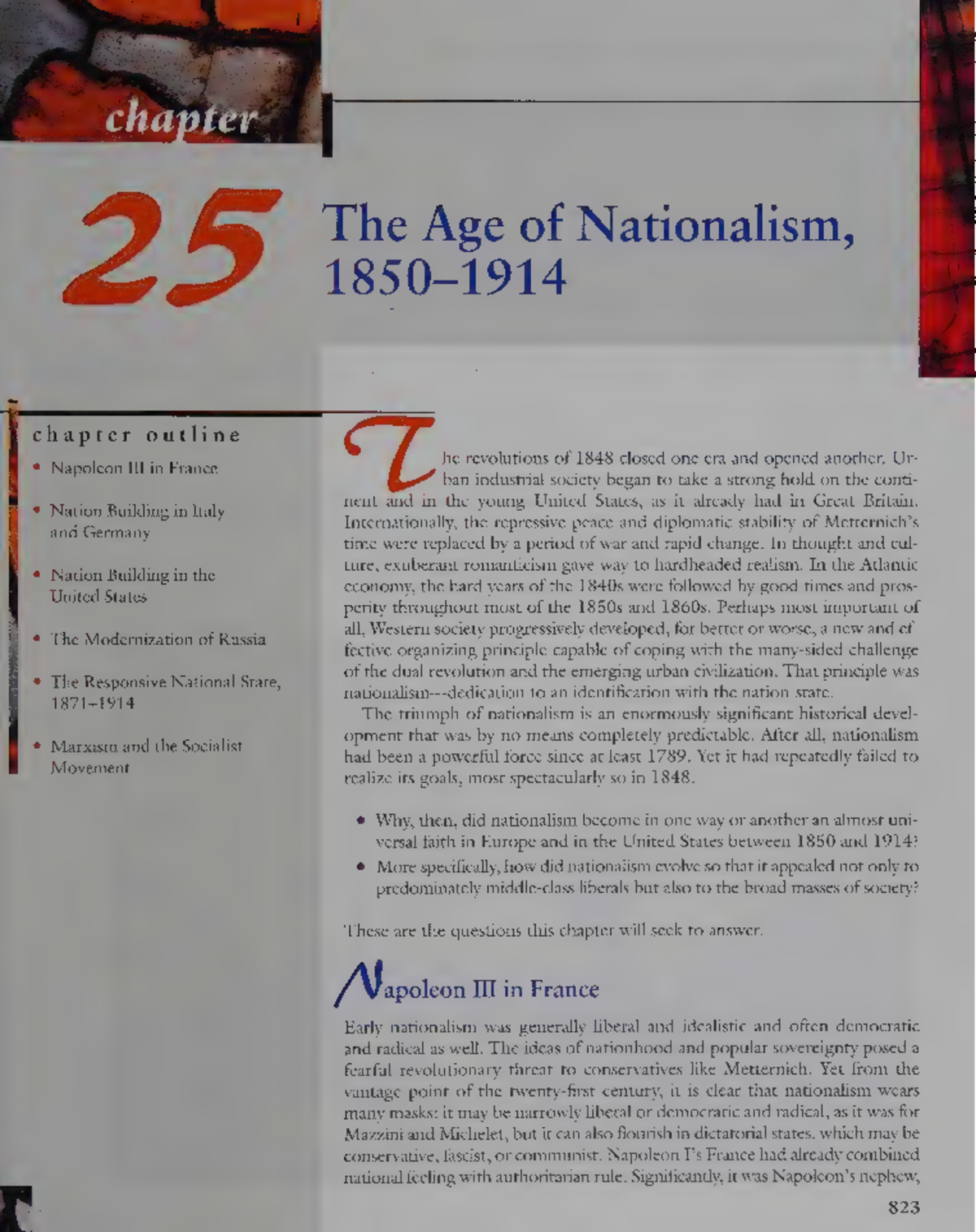 The Age of Nationalism: Political and Social Transformations (HIST 250 ...