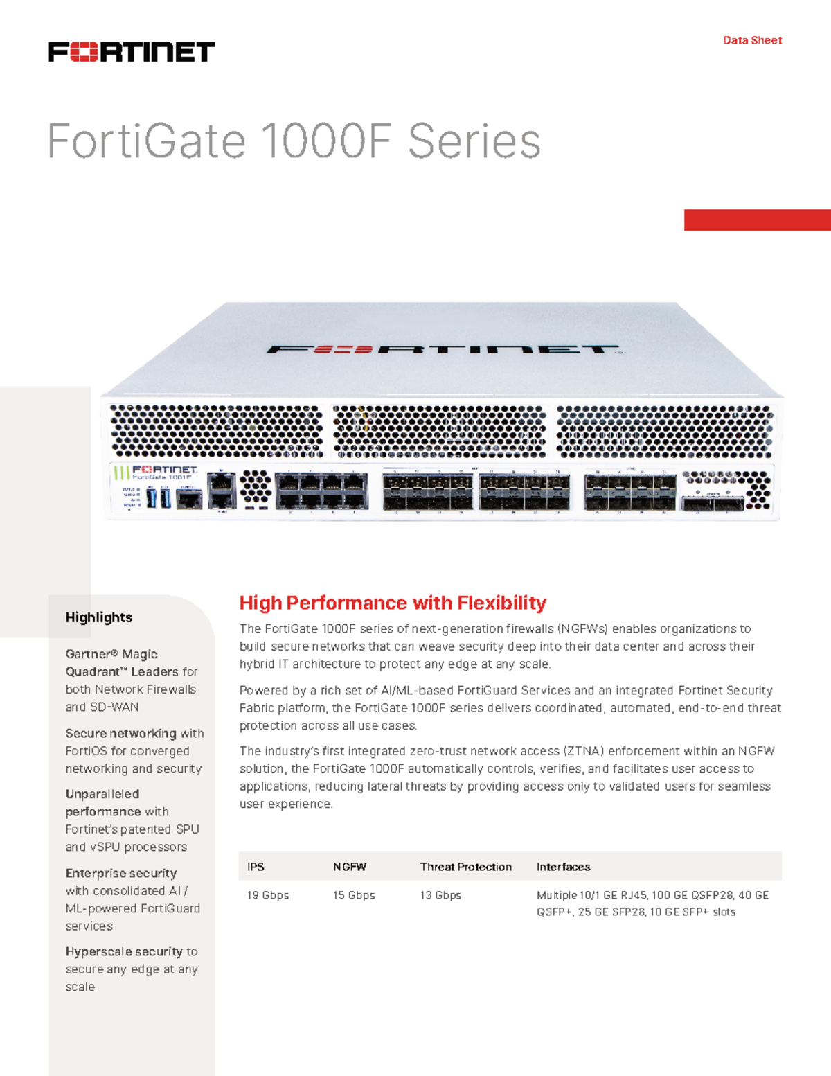 Fortigate-1000f-series - FortiGate 1000F Series High Performance with ...