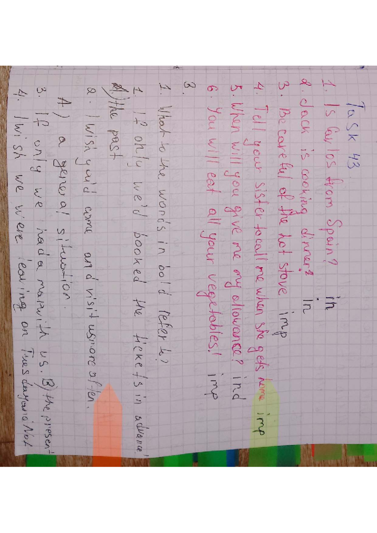 Task 43: Understanding Conditional Sentences and Wishes in English - Studocu