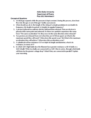 Physics freshman course - Phy101 - AAU - Studocu