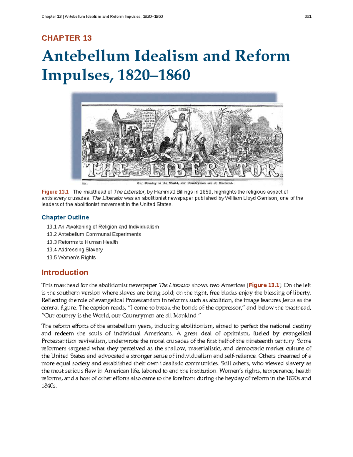 Abolitionism and Reform Movements in Antebellum America (HIST 201 ...