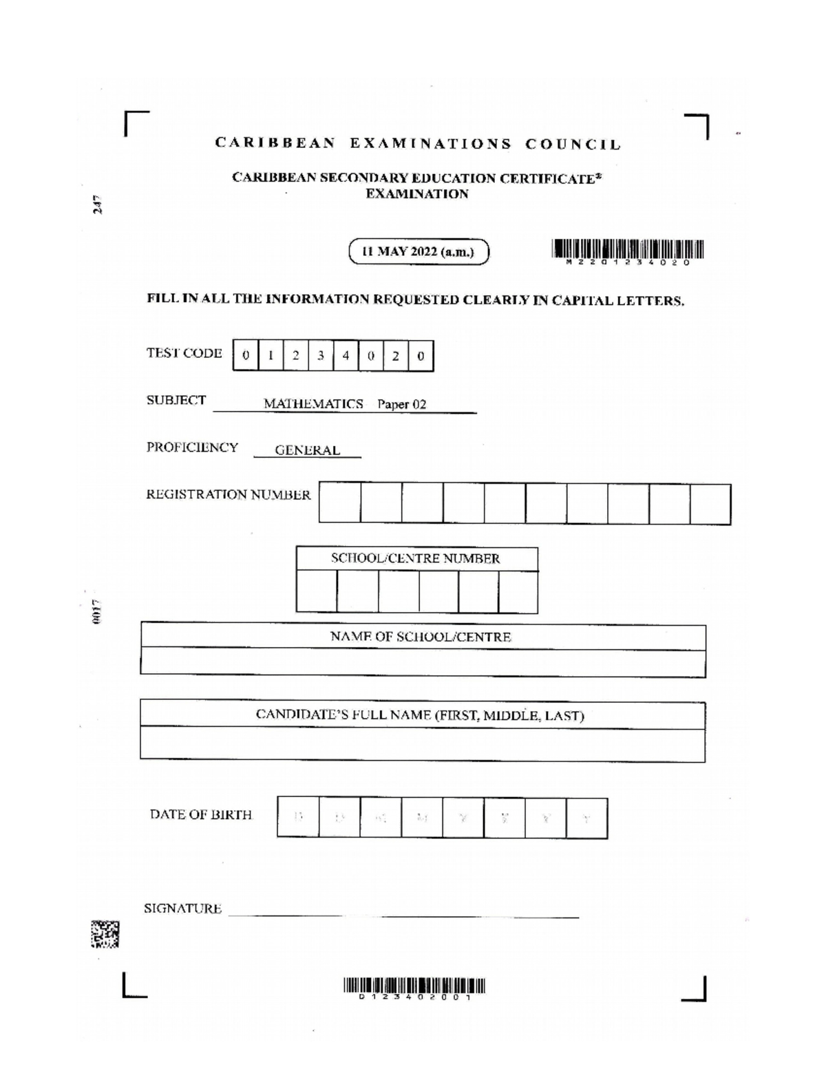 CSEC Mathematics Exam Notes - May 2022 - Studocu