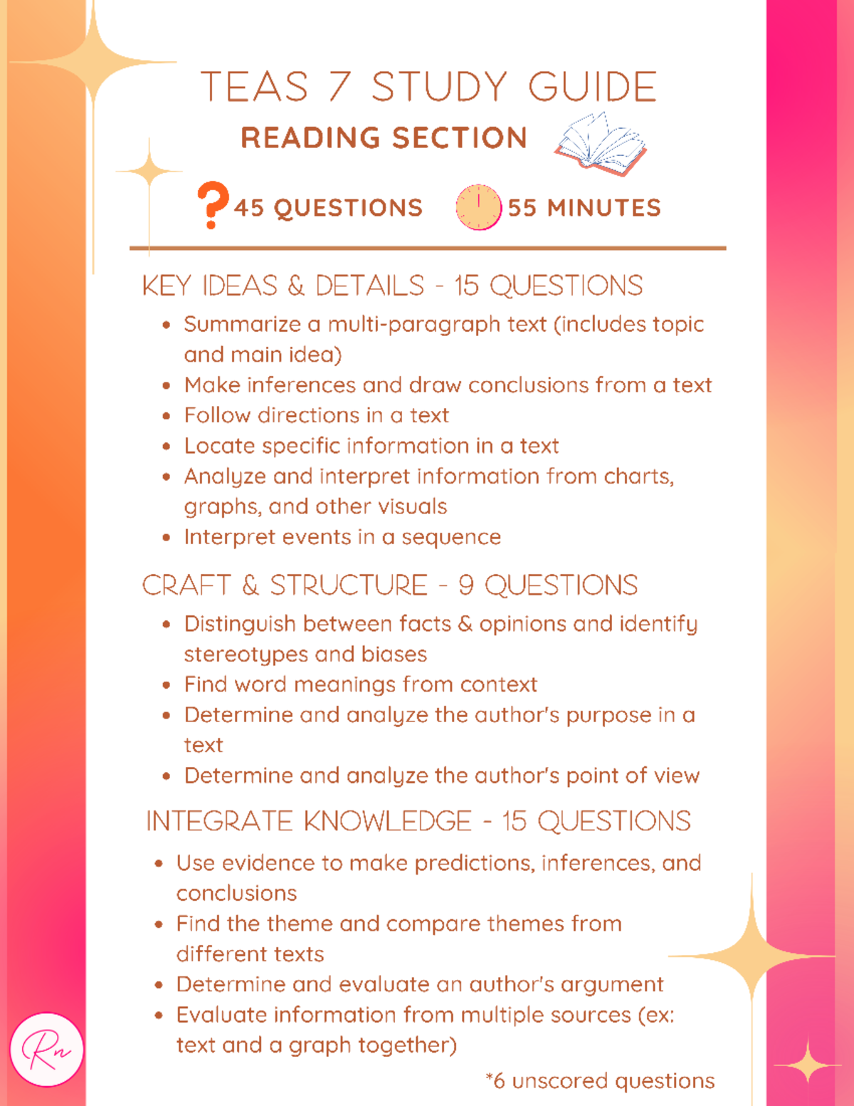 TEAS 7 Comprehensive Study Guide for Future RN Candidates - Studocu