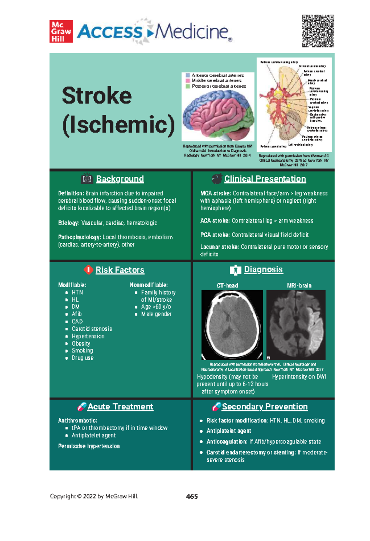 EVC Isquémico: Estudio sobre Arterias Cerebrales y Tratamientos - Studocu