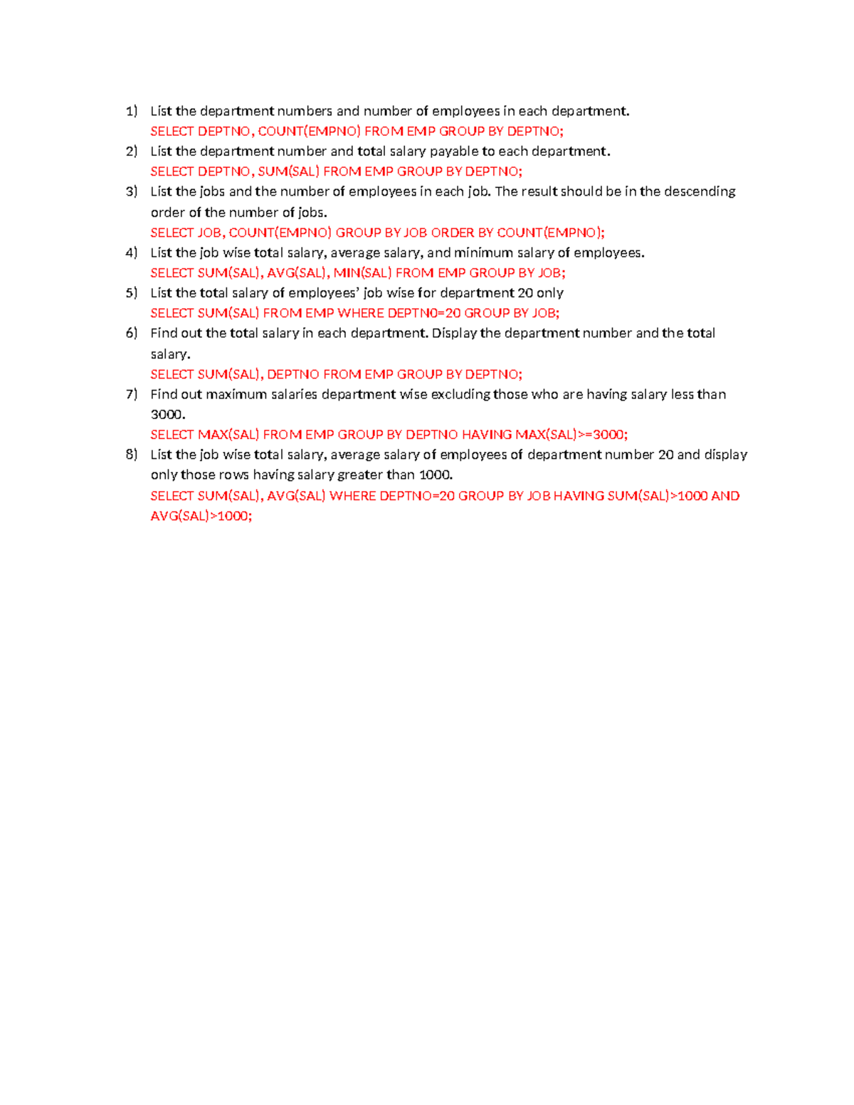 SQL Assignment 3 - Employee Salary and Job Analysis - Studocu