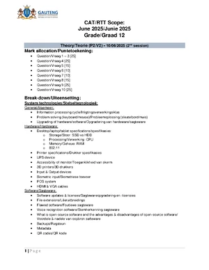 Grade 12 CAT Theory Book: A Comprehensive Guide for Students - Studocu