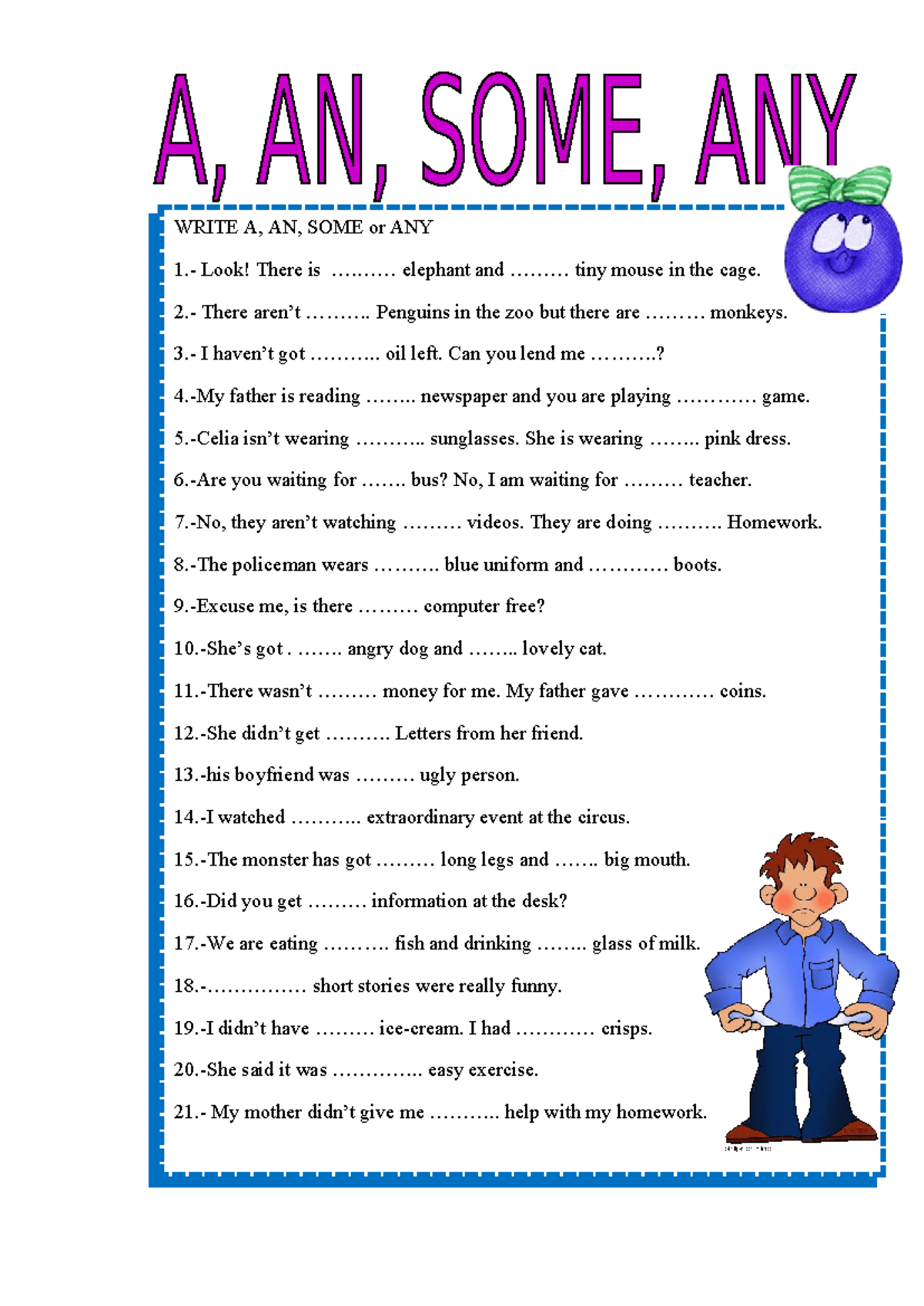 A, An, Some, Any - Grammar Notes for English Learners - Studocu