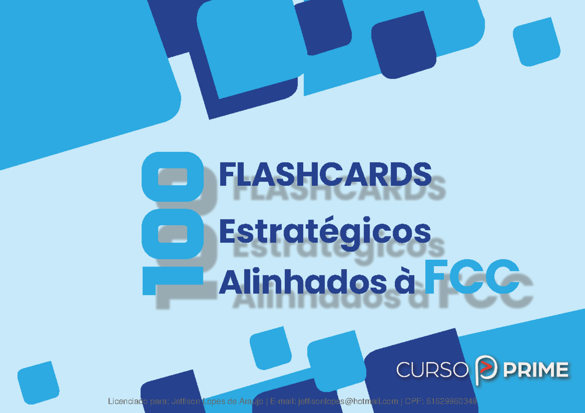 Flashcards Estratégicos para FCC: Português e Direito - Studocu