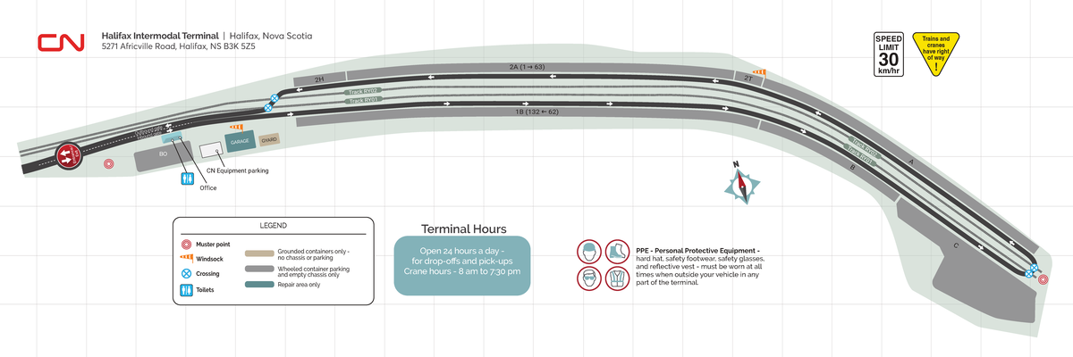 CN Halifax Yard Map: Terminal Layout & Safety Guidelines - Studocu