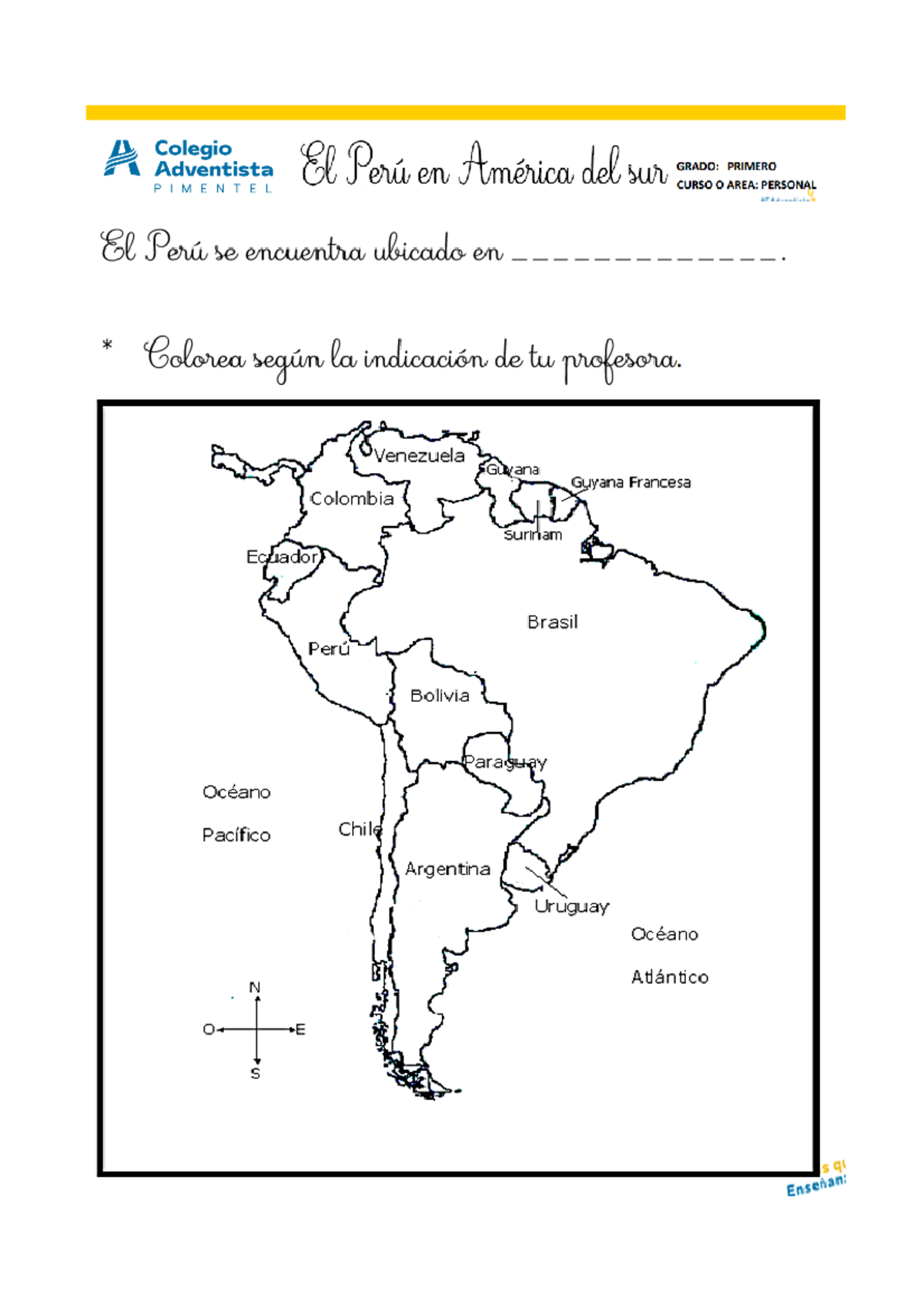 America del sur - es una linda experiencia - Sesión de Aprendizaje ...