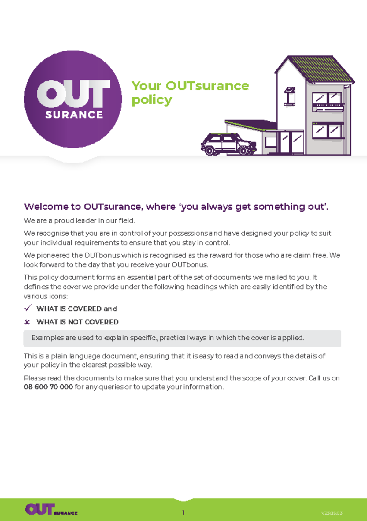 Personal policywording a5 - 1 Welcome to OUTsurance, where ‘you always ...