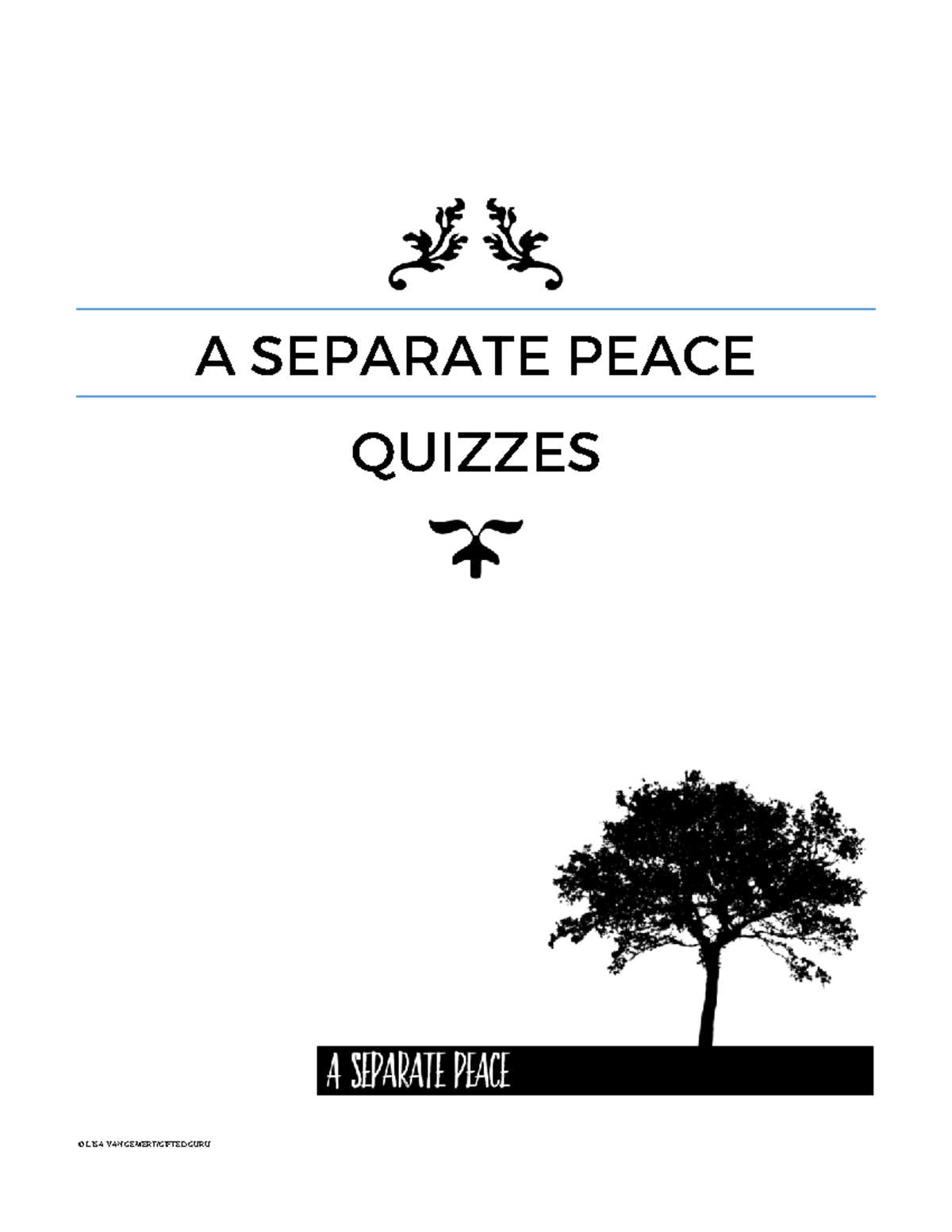Quizzes and Keys for A Separate Peace (ENG 101) Chapters 1-13 - Studocu
