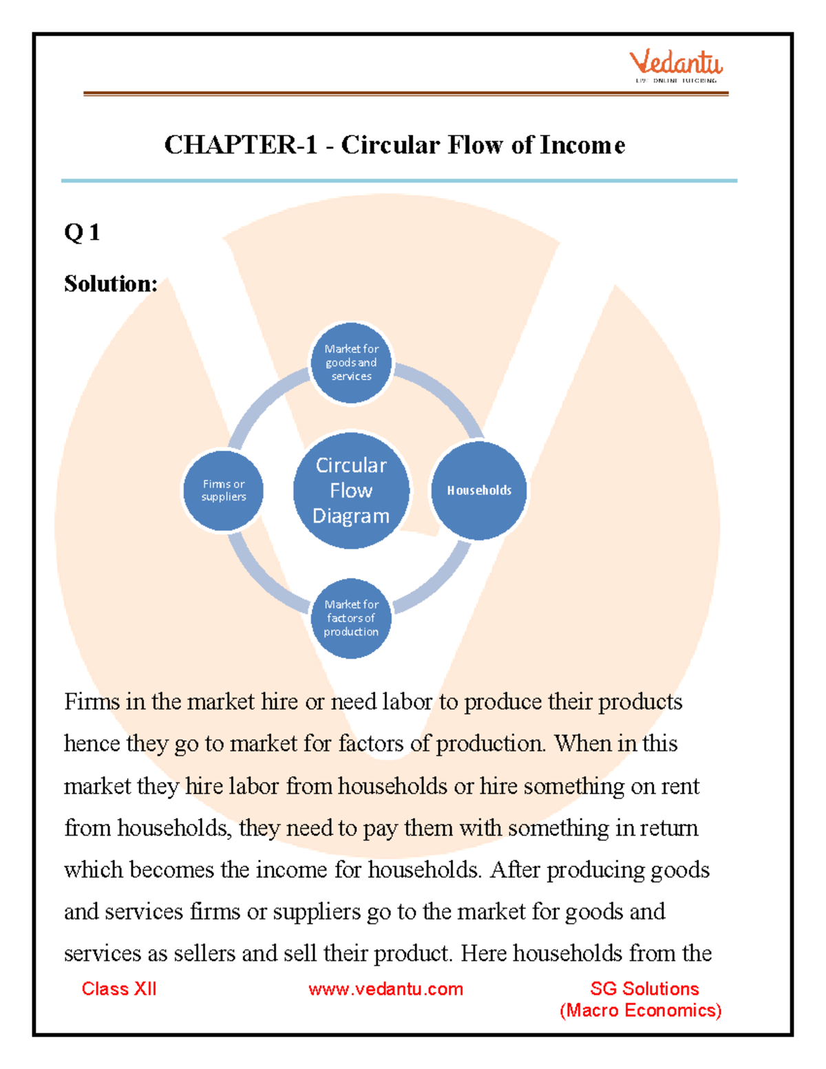 Sandeep Garg Macroeconomics Class 12 Solutions Chapter 1 - Circular ...