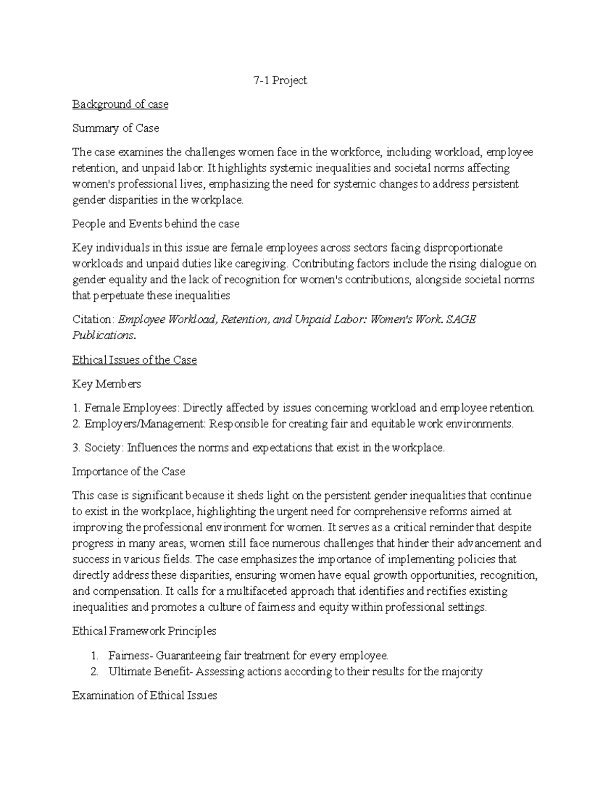 PHL 260 7-1 Project - good luck - 7-1 Project Background of case ...