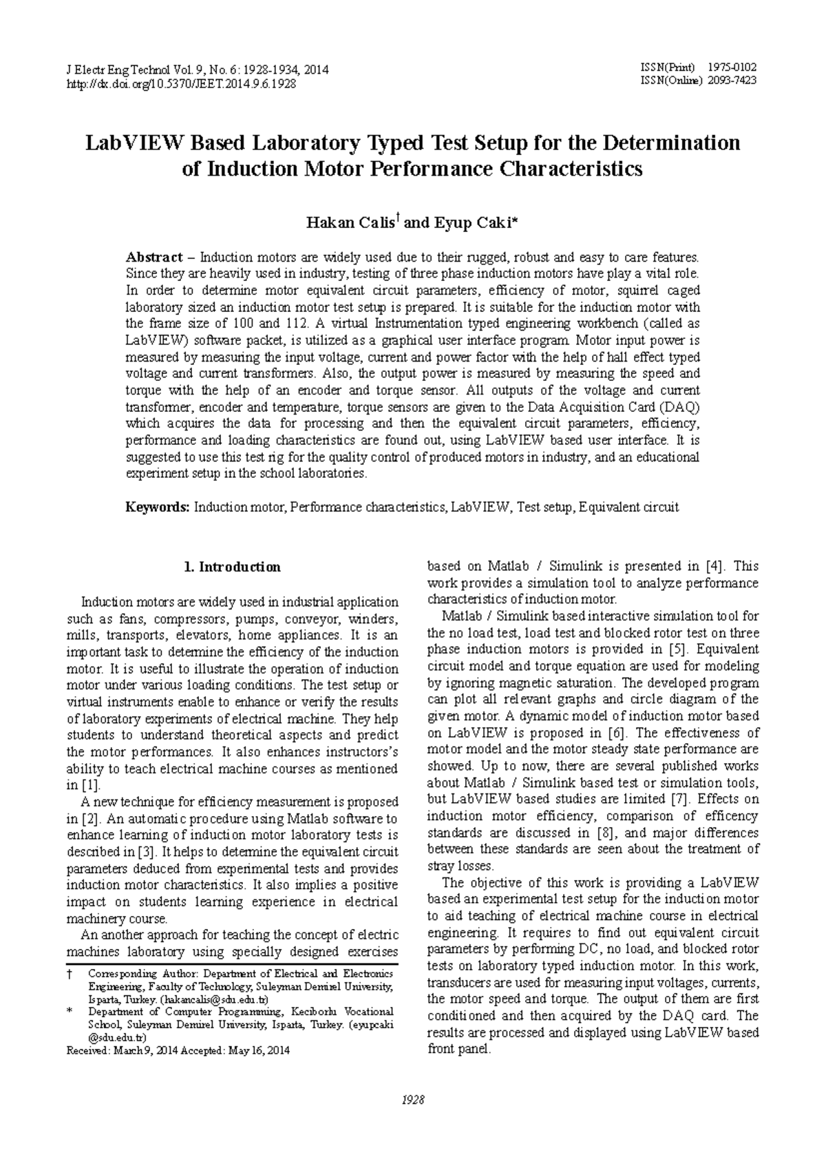 LabVIEW-Based Test Setup for Induction Motor Performance (E1EEFQ 2014 ...
