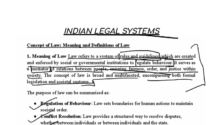 Kushagra ILS Notes 2: Understanding the Indian Legal System - Studocu