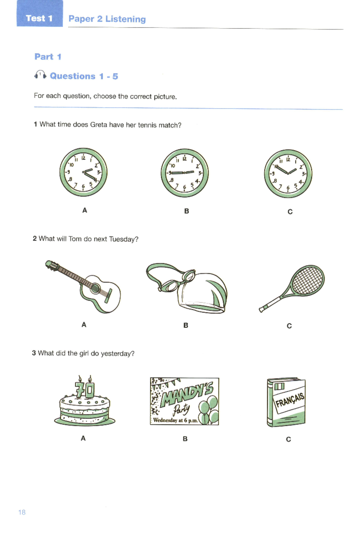 KET Listening Practice Test 1 - Paper 2 Exam Questions and Tips - Studocu