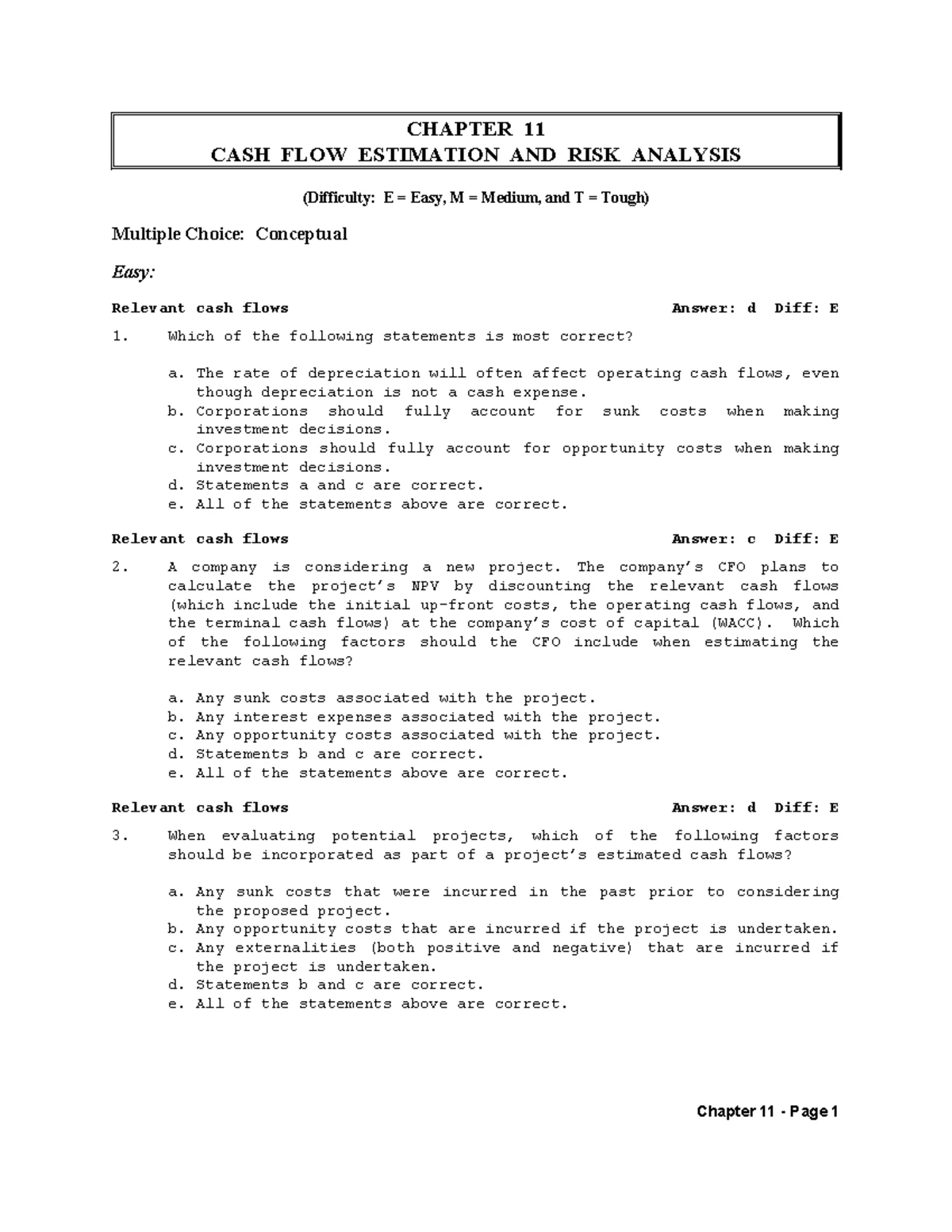 Chapter 5 - Testbank - Chapter 05 Operating and Financial Leverage ...