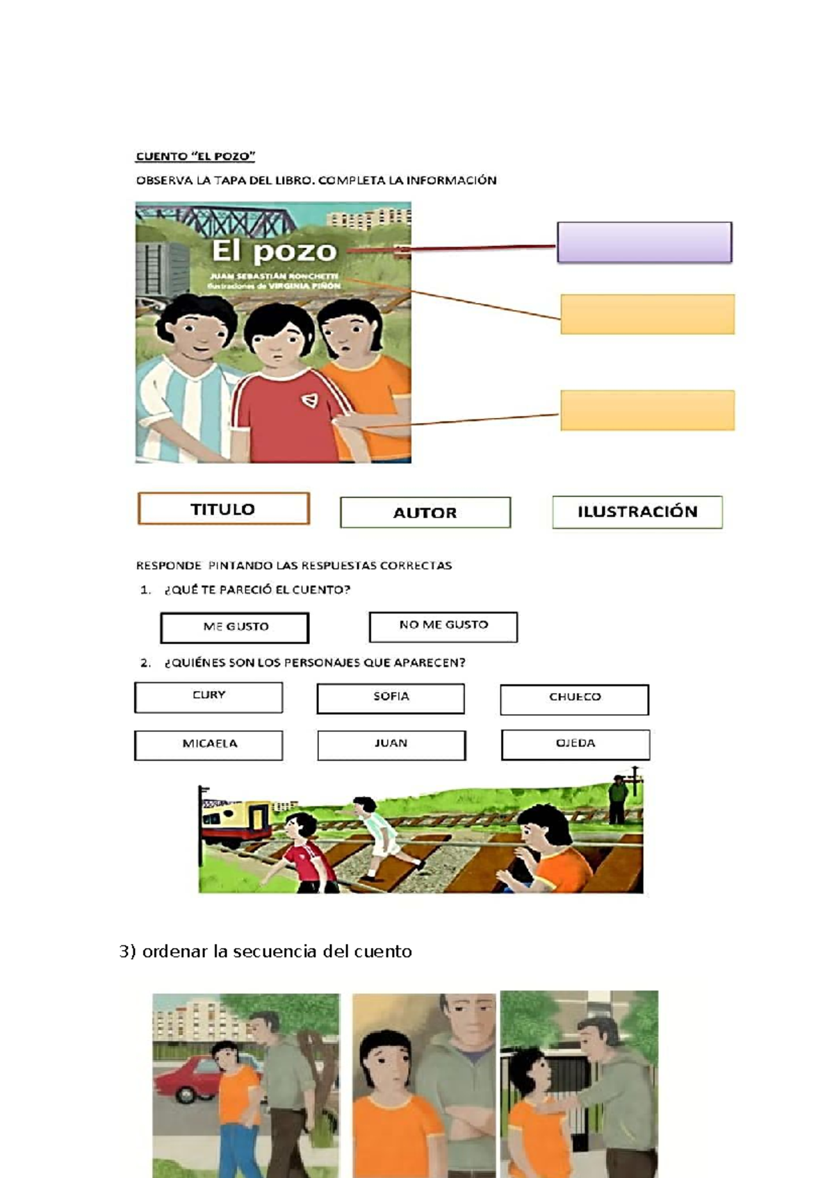 CUENTO "EL POZO" - ACTIVIDADES Y RESPUESTAS (CUENTO) - Studocu