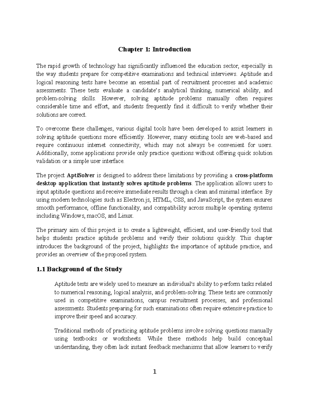 AptiSolver Project: Chapter 1 - Introduction to Aptitude Problem ...