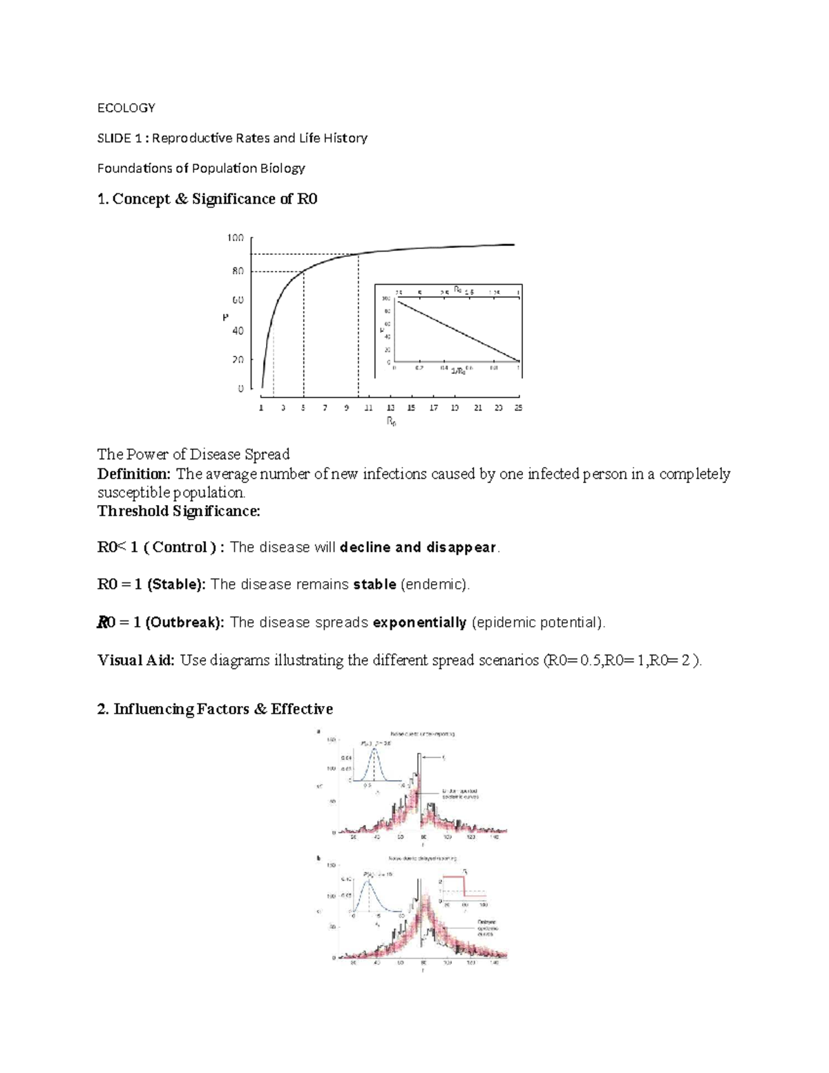 Ecology - fffinal - ECOLOGY SLIDE 1 : Reproductive Rates and Life ...