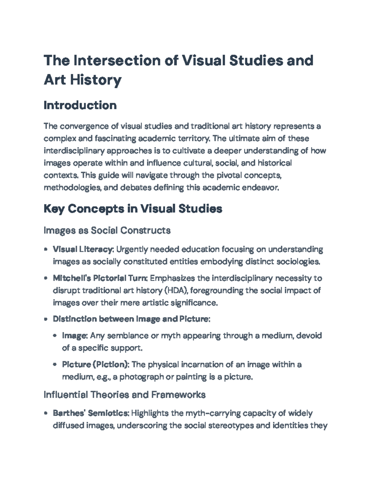 Interdisciplinary Approaches in Visual Studies: Insights from Art ...