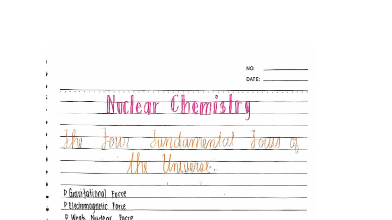 Nuclear Chemistry Notes: Forces, Reactions, and Decay (CHEM 101) - Studocu