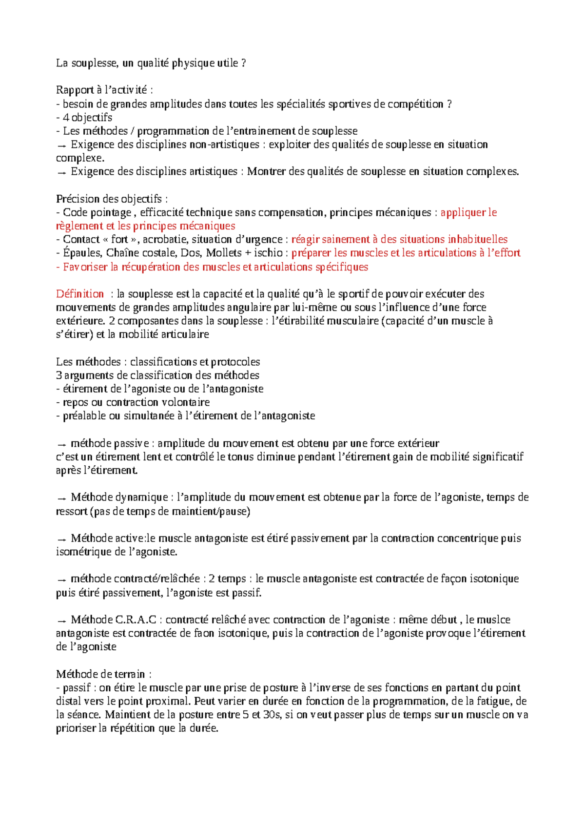 La souplesse en sport : méthodes, exigences et impacts sur la ...