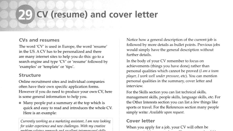 CV and Cover Letter Guide for Job Applications - Studocu