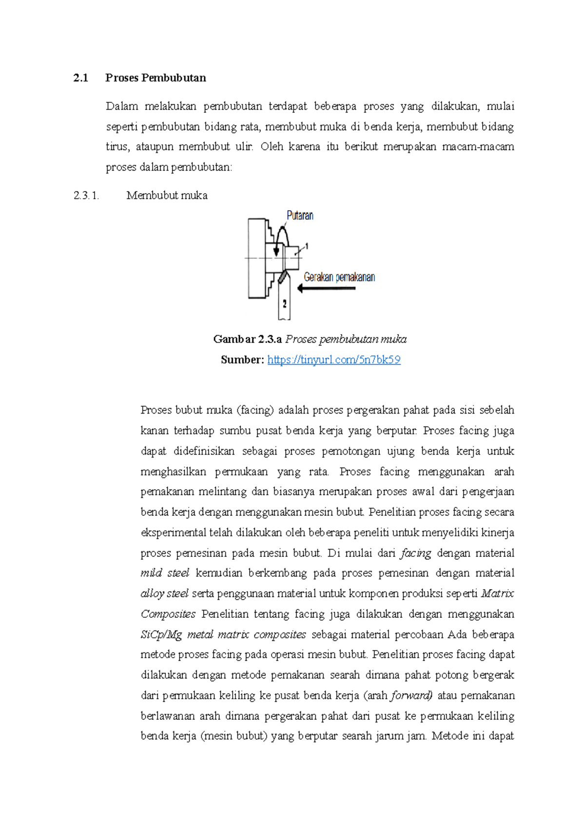 Proses Pembubutan: Teknik dan Metode dalam Teknik Mesin (TM301) - Studocu
