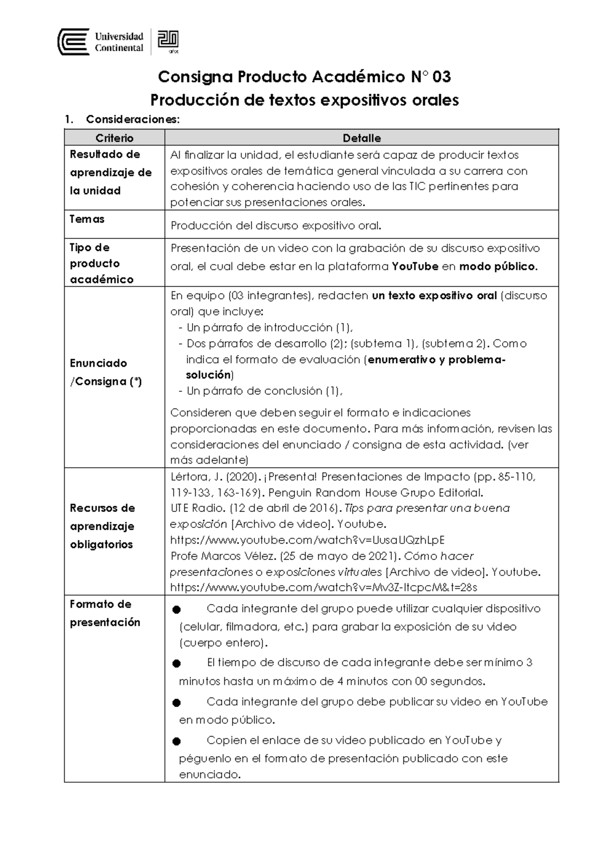 3.a PA 3 Consigna - ddddddddddd - Consigna Producto Académico N° 03 ...