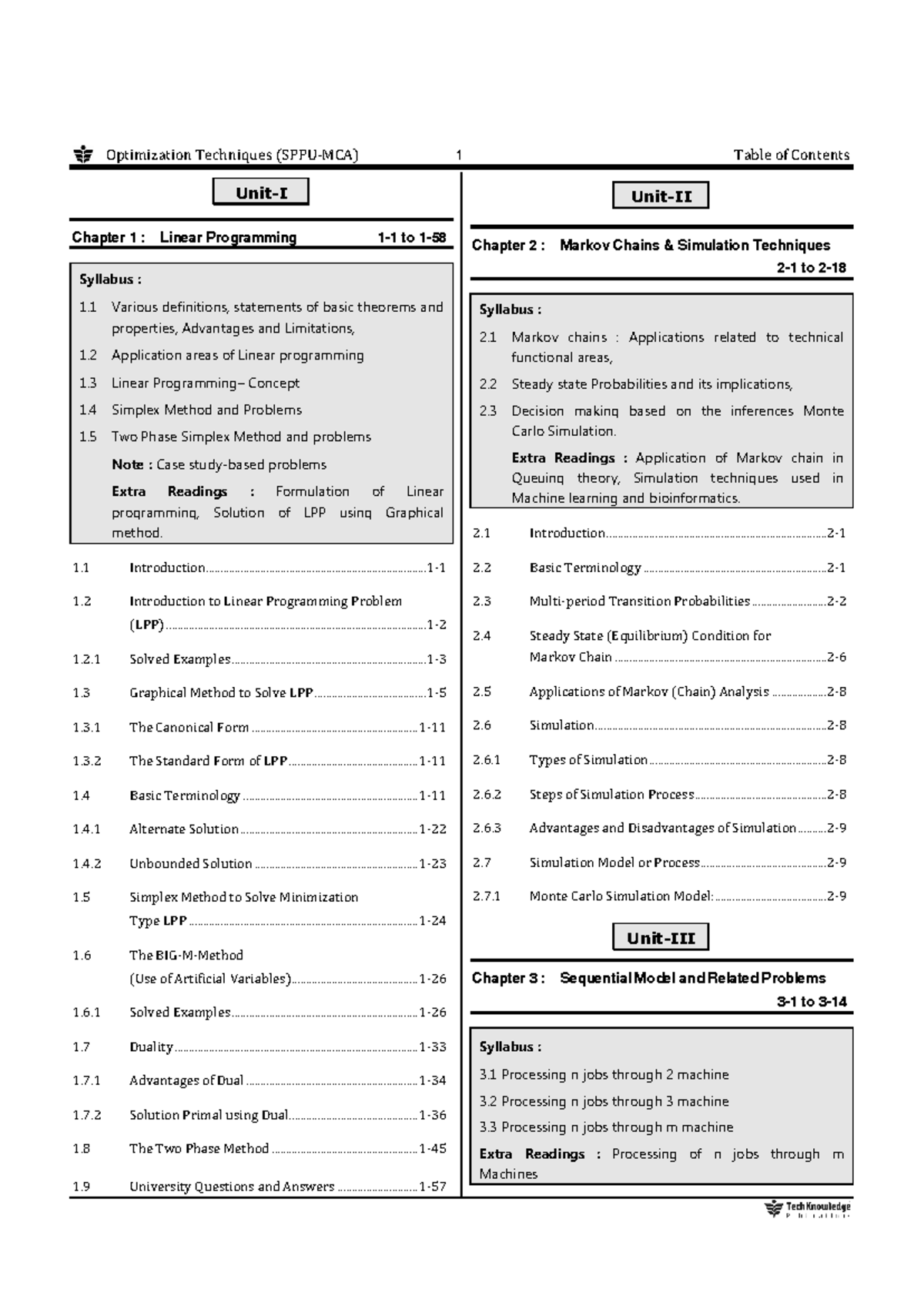 Optimization Techniques for MCA Course (SPPU-MCA) - Comprehensive Guide ...