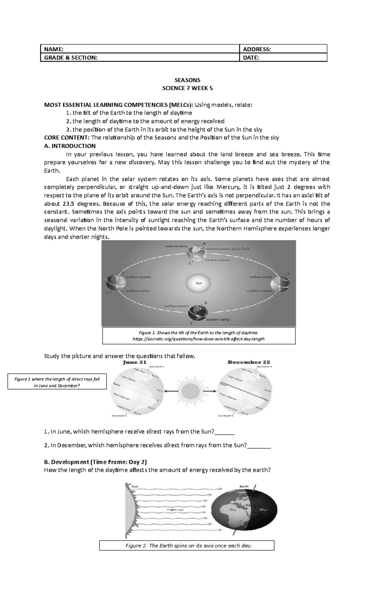 Leap week 5 6 - Assignment leap - NAME: ADDRESS: GRADE & SECTION: DATE ...