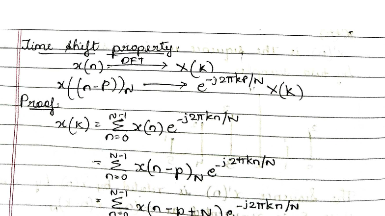Time Shift Property and Circular Frequency Shift in DSP (Module 3 ...
