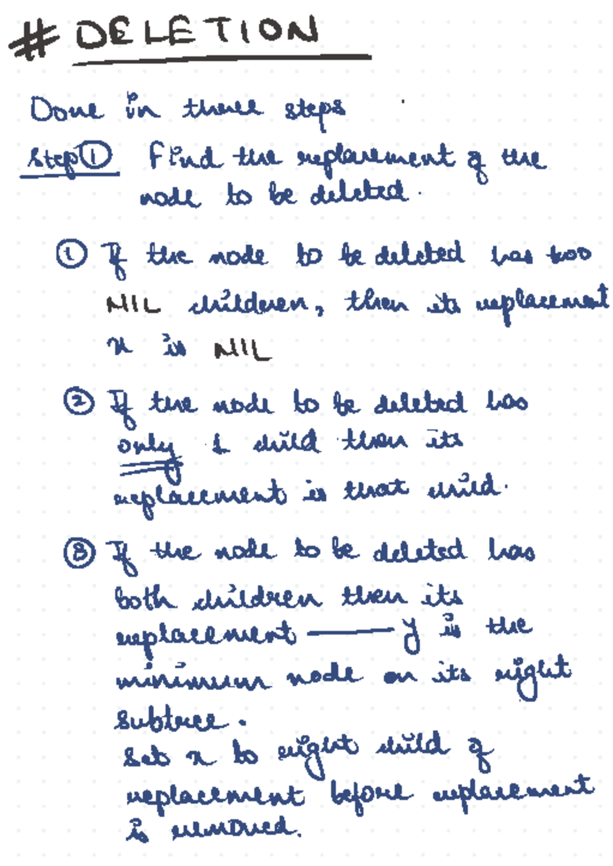 RBT- Deletion Process in Red-Black Trees Explained - Studocu