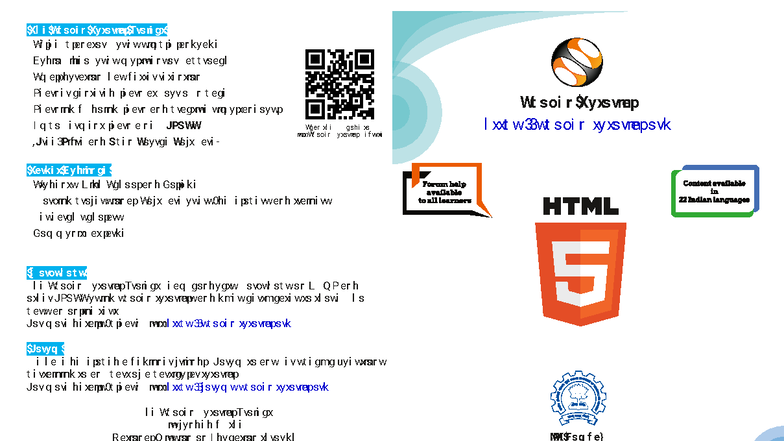 HTML Brochure: Spoken Tutorial Project Overview and Resources - Studocu