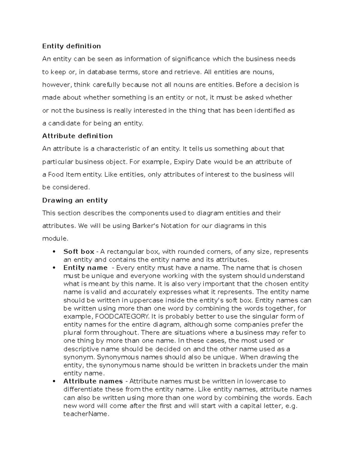 Unit 2 - Understanding Database Design Concepts and Diagrams - Studocu