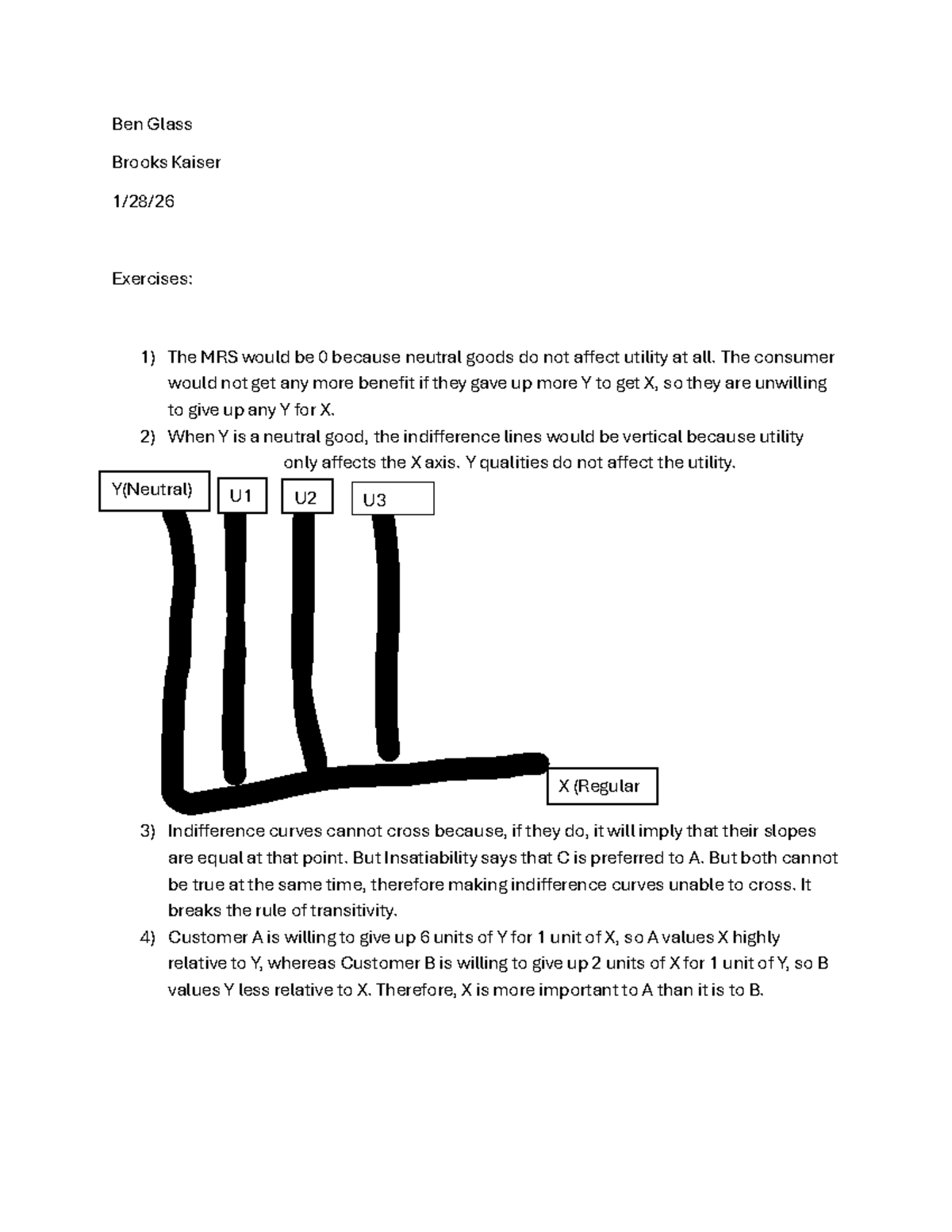 Glass Ben Excel 1: MRS & Indifference Curves Explained - Studocu