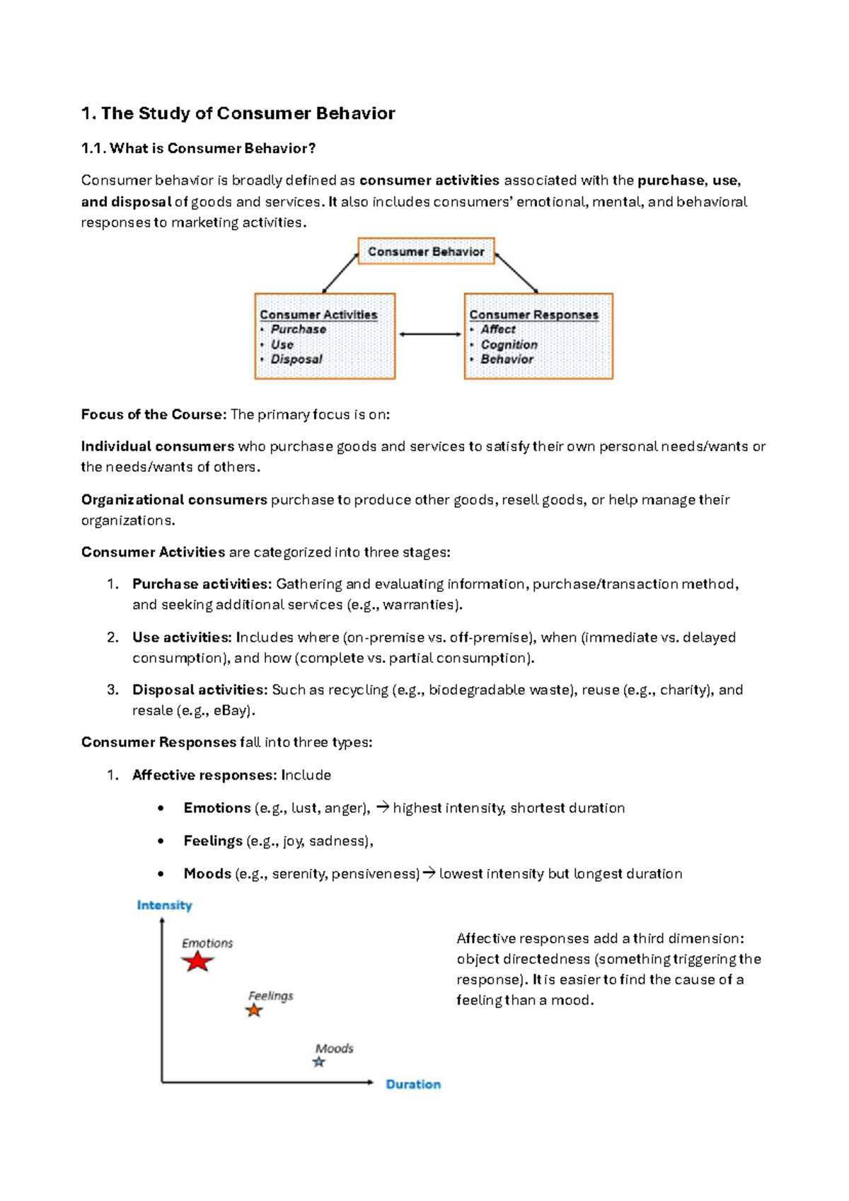 Consumer Behavior Notes: Understanding Purchase Decisions and Responses ...
